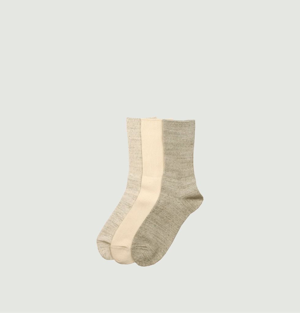 Pack de 3 paires de chaussettes R1427 Ecru Rototo | L’Exception