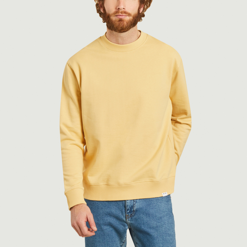 Sweatshirt en coton bio Toscan Jaune Samsoe & Samsoe | L’Exception